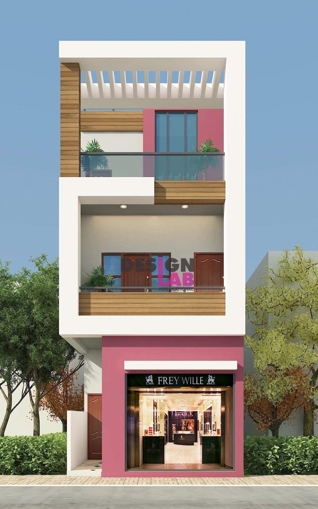 » Modern 1 Shop with House Plan