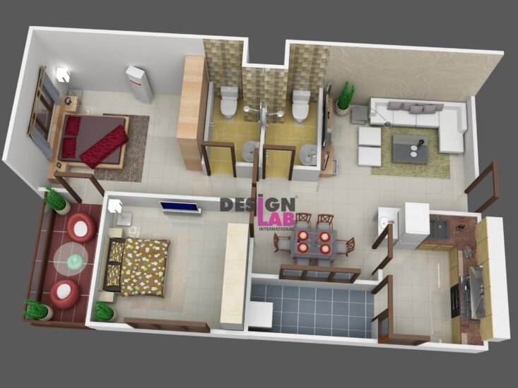 » Modern 2 Bhk Village House Plan