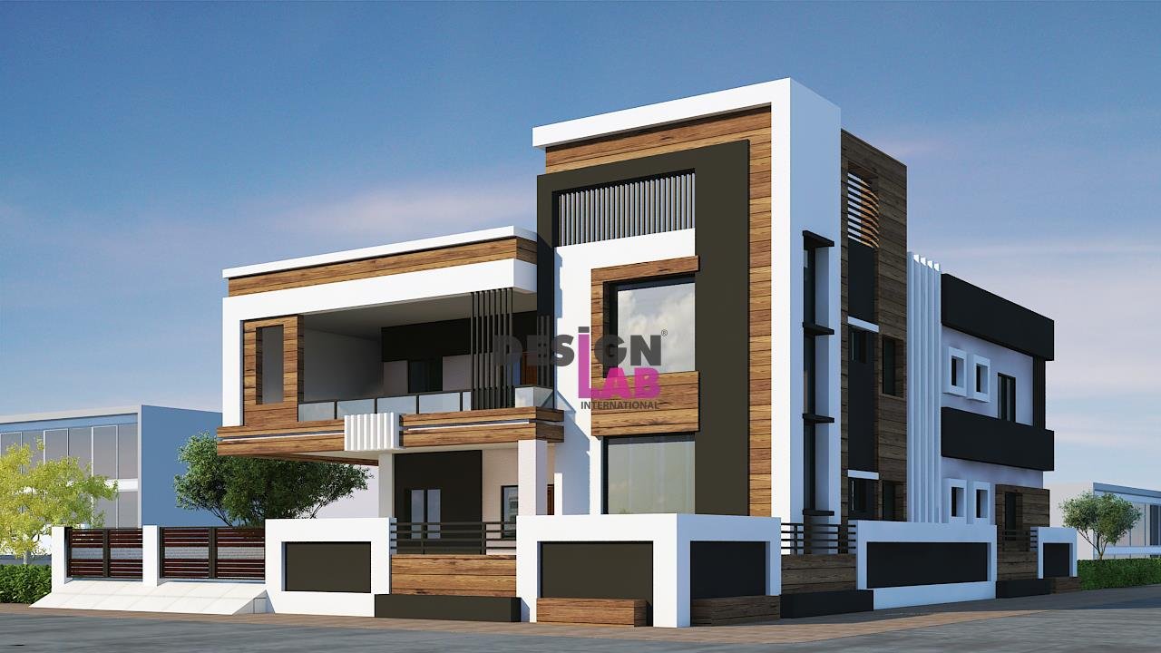 » beautiful modern corner house design
