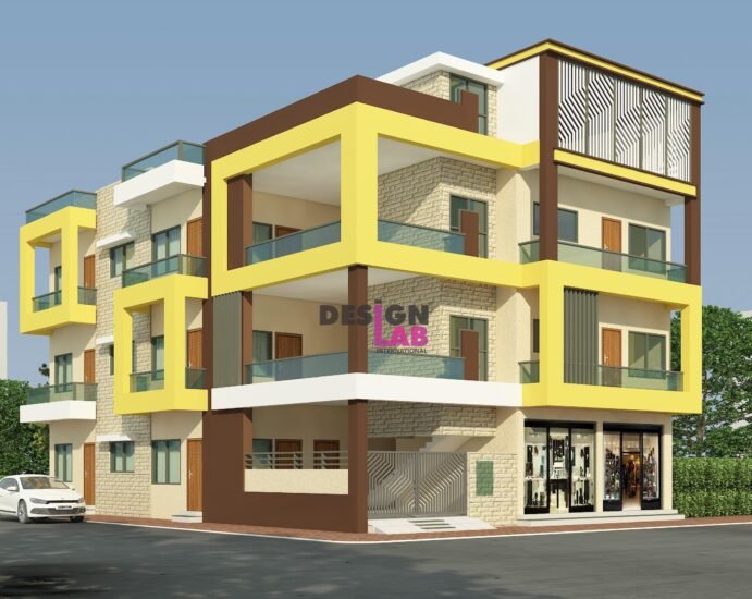 » house design with shop in front