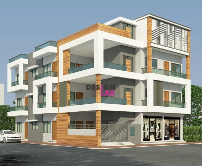 » house design with shop in front