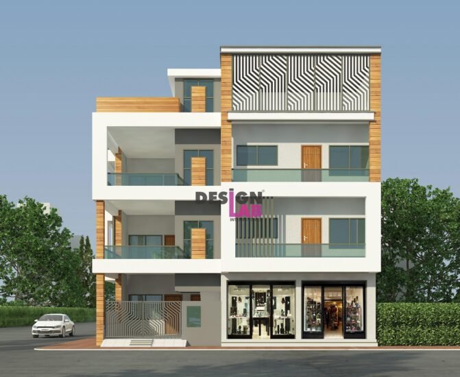 » house design with shop in front