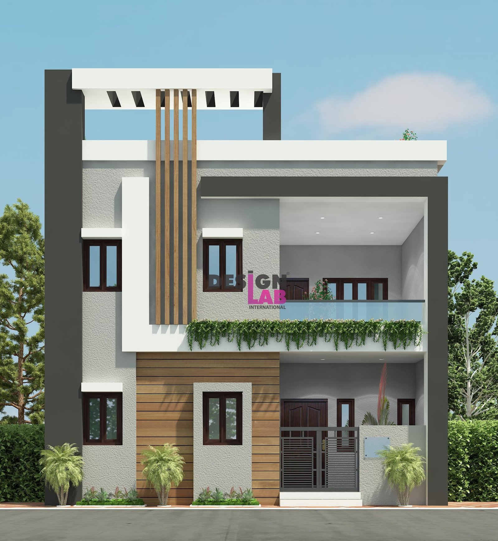 » Beautiful Two Story House With a Balcony