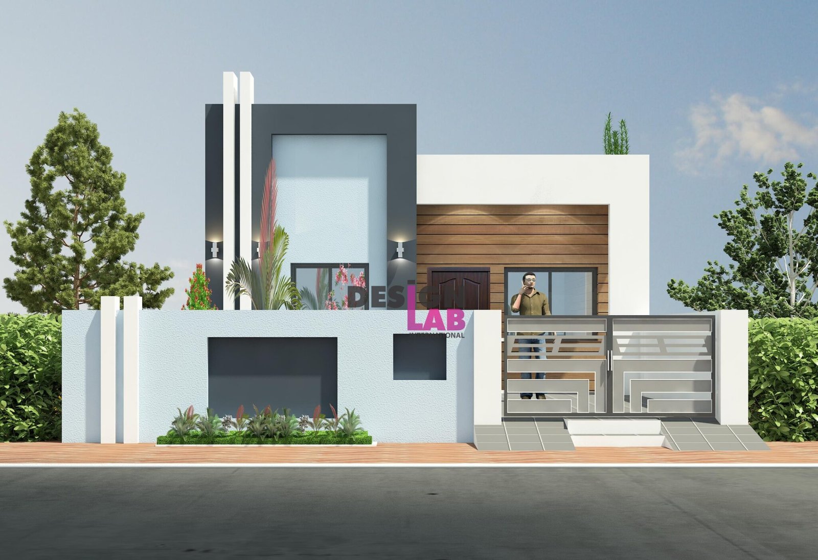 » Modern Single Story House Color Ideas