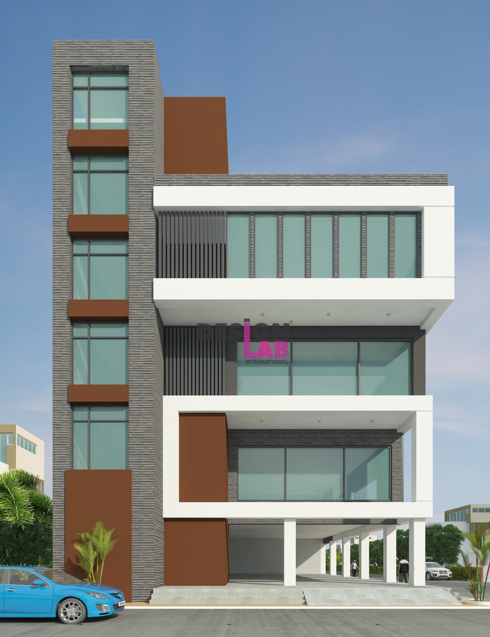 » Modern Front Elevation Designs For 4 Floors Building