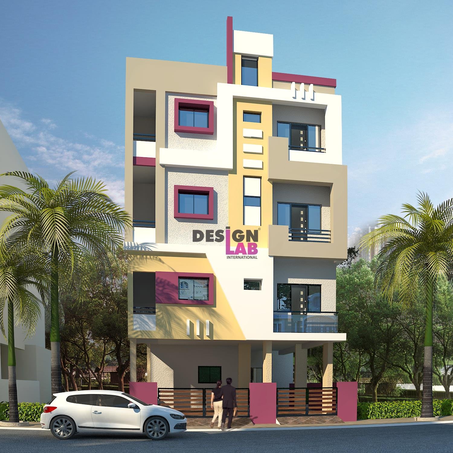 » modern house exterior wall design