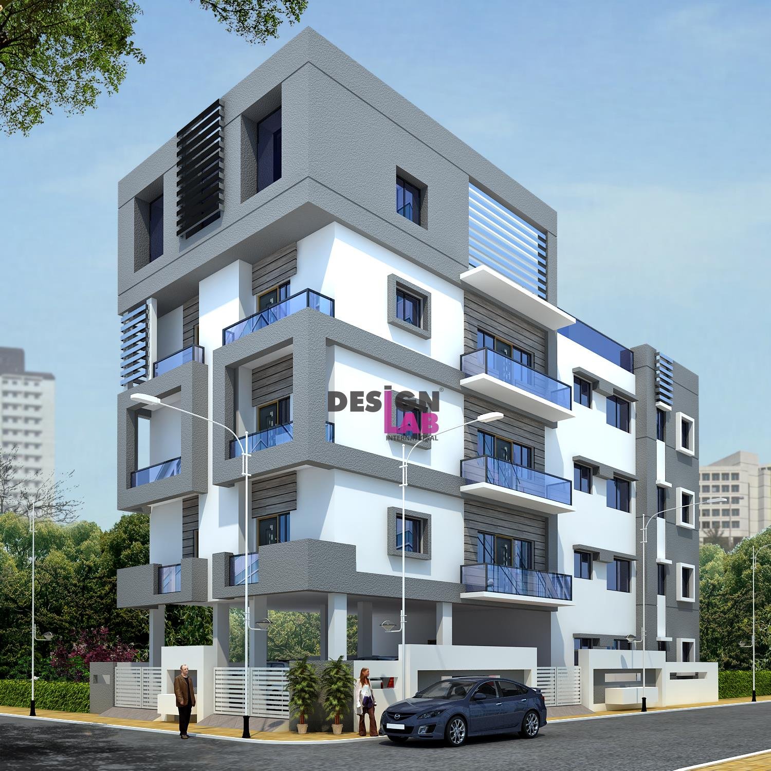 Modern Design Elevation Of Modern Apartment 6 Images