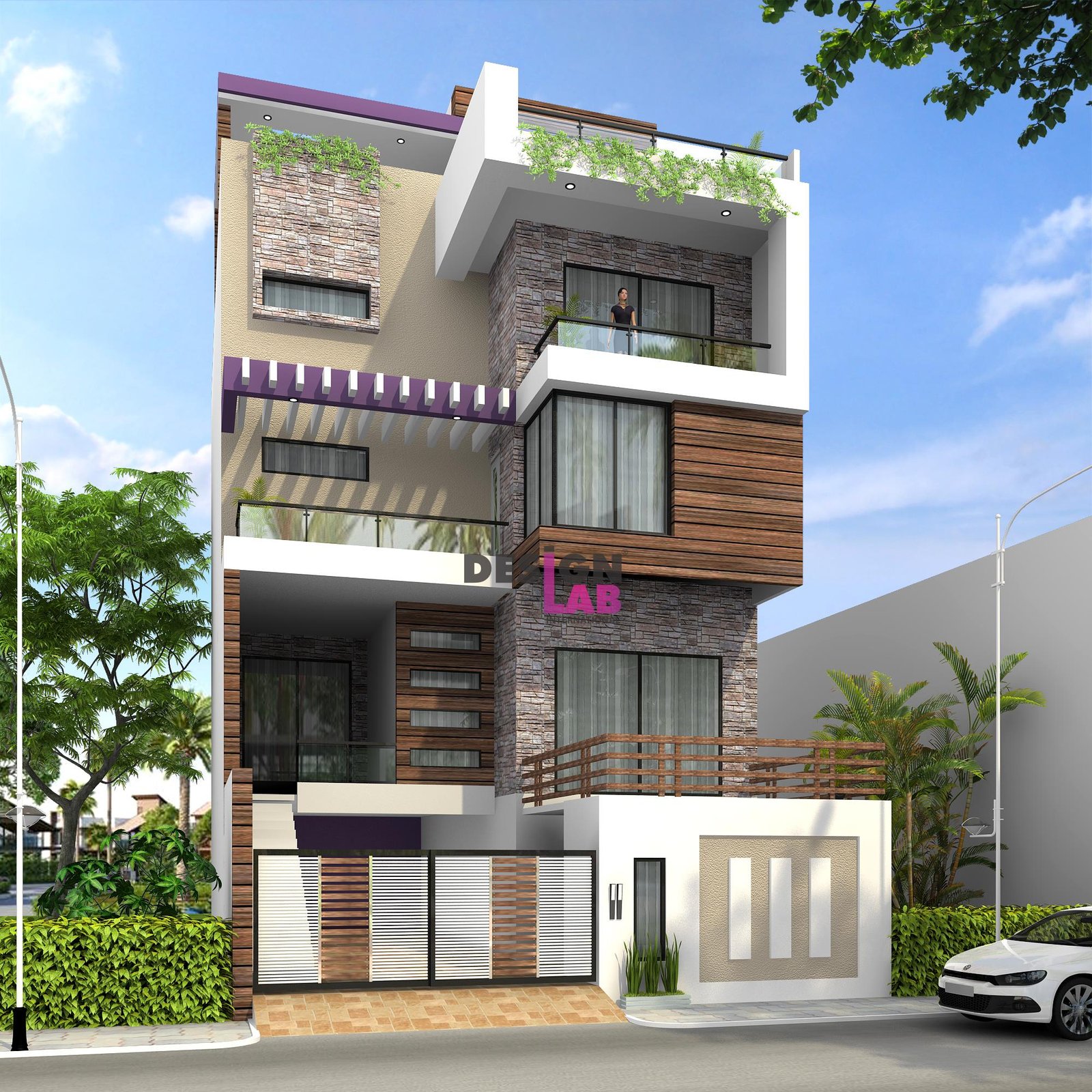 » Modern House Front Design Indian Style