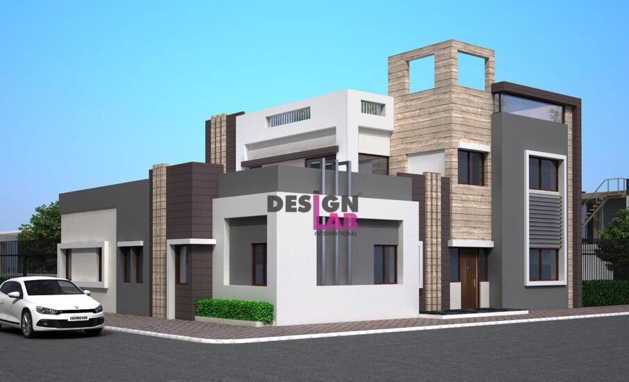 » Modern 3d Elevation Design Corner House elevation