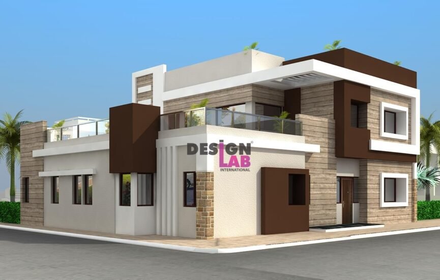 » Modern 3d Elevation Design Corner House elevation