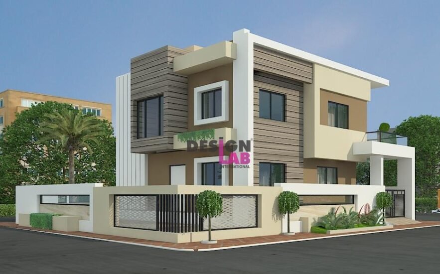 » Modern Duplex House Plans 3D Design
