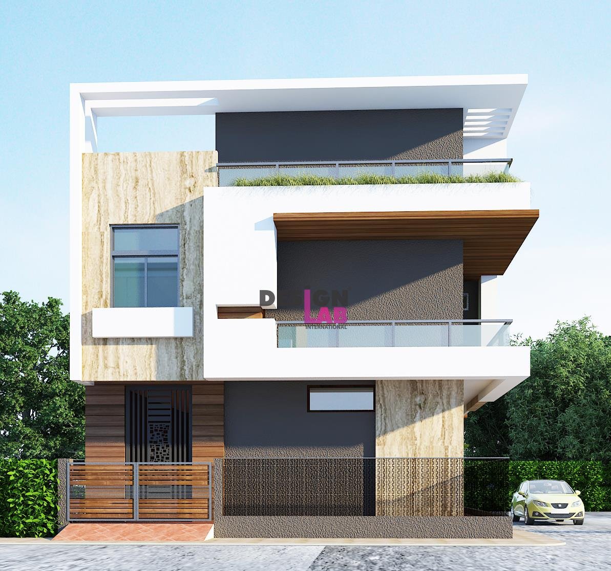 » Modern 3D Small House Front Design