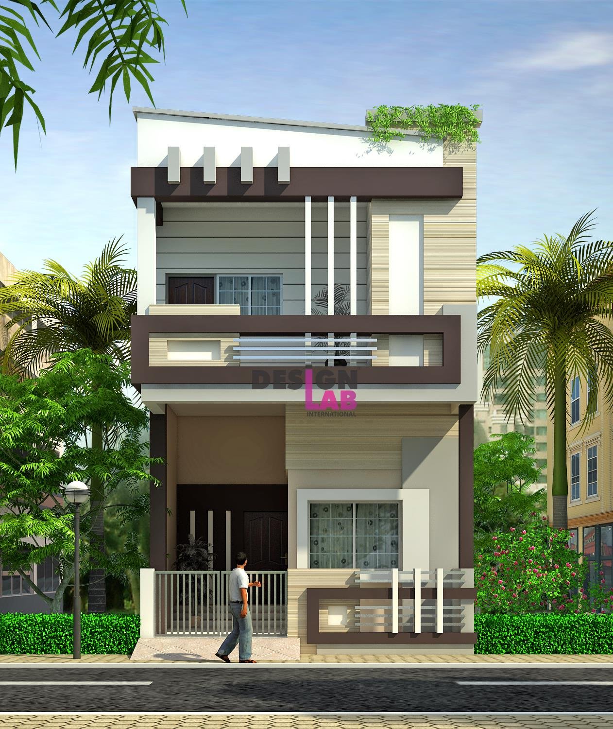 » Modern Front Elevation Paint 3D Design Best
