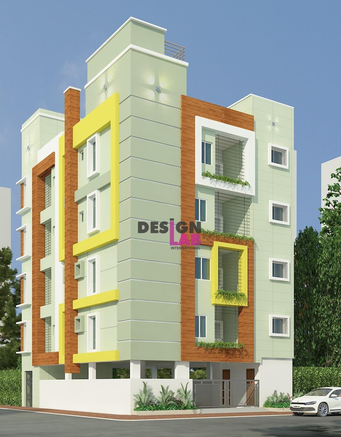 » Modern 5 Floor House Front Elevation